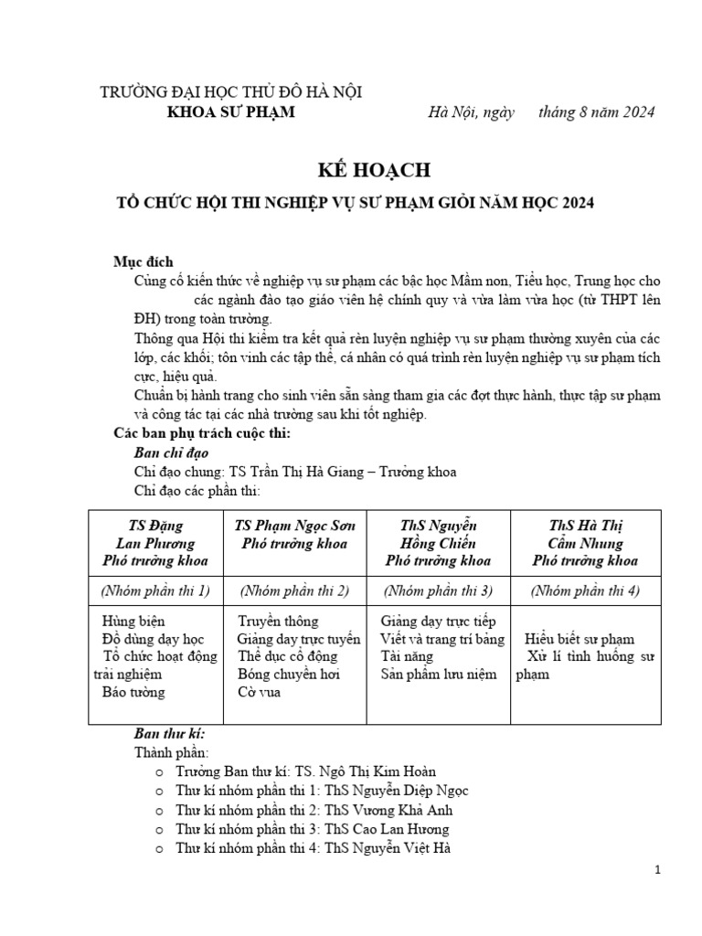 KH H I Thi NVSPG 2024. KSP. 21.8.2024 | PDF