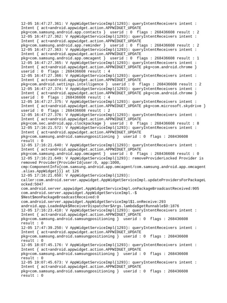 Appwidget History Log1 | PDF | Alphabet Inc. | Embedded Linux Distributions