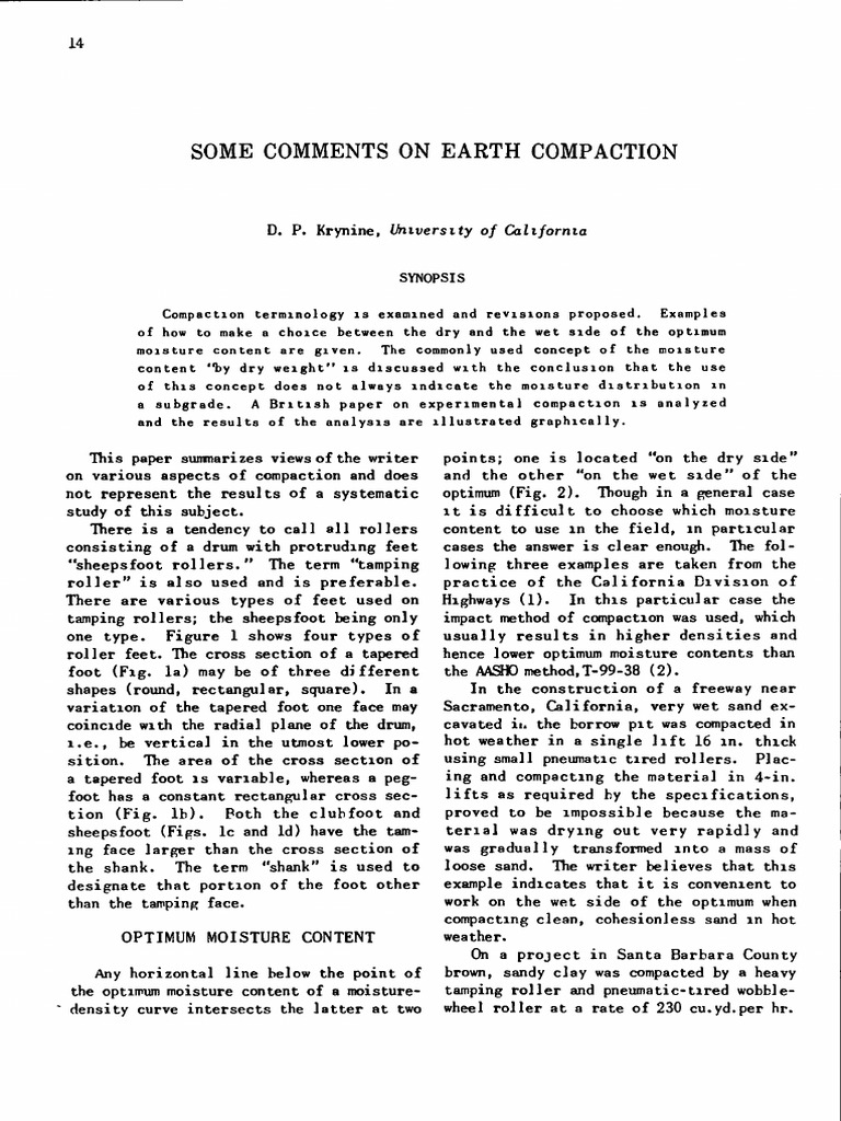 Some Comments On E A R T H Compaction: of California | PDF | Earth Sciences | Natural Materials