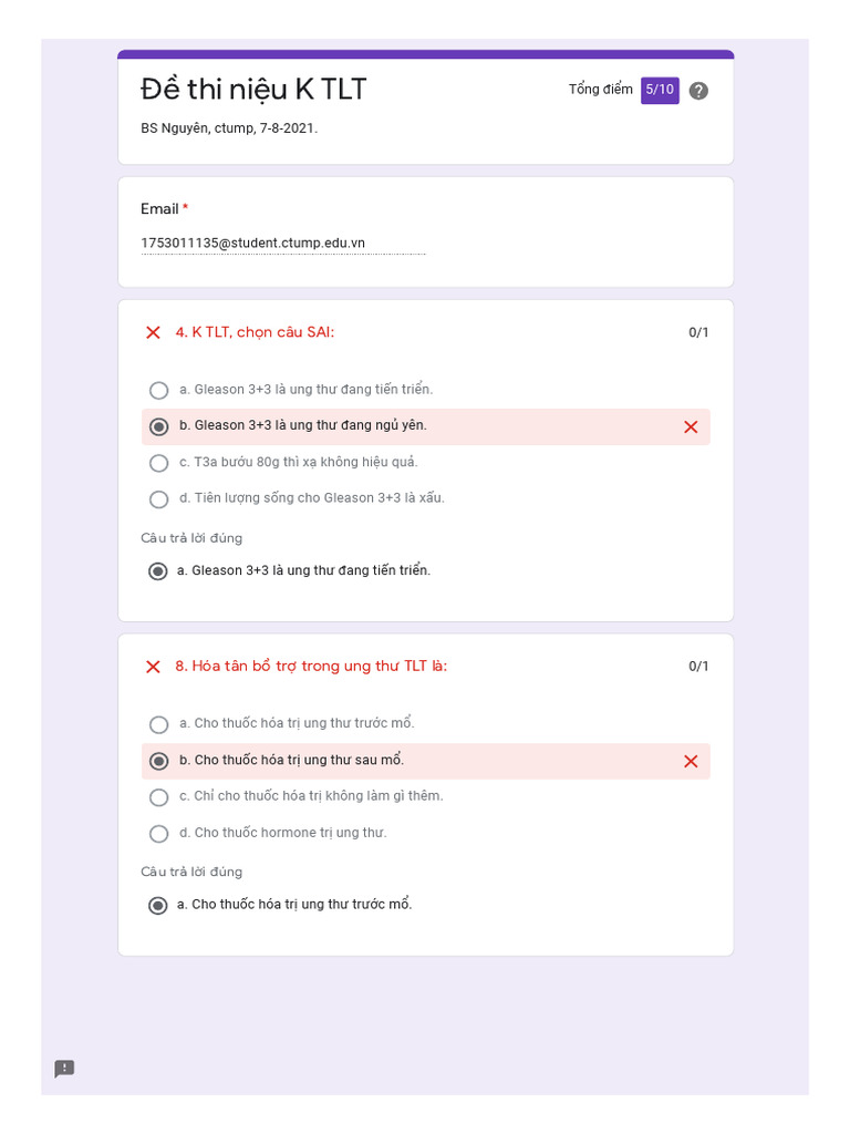 Đề thi niệu K TLT DA | PDF