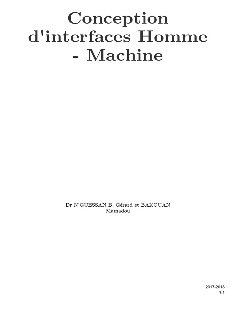 Lecon 4 | PDF | Interface graphique | Interaction humain-ordinateur