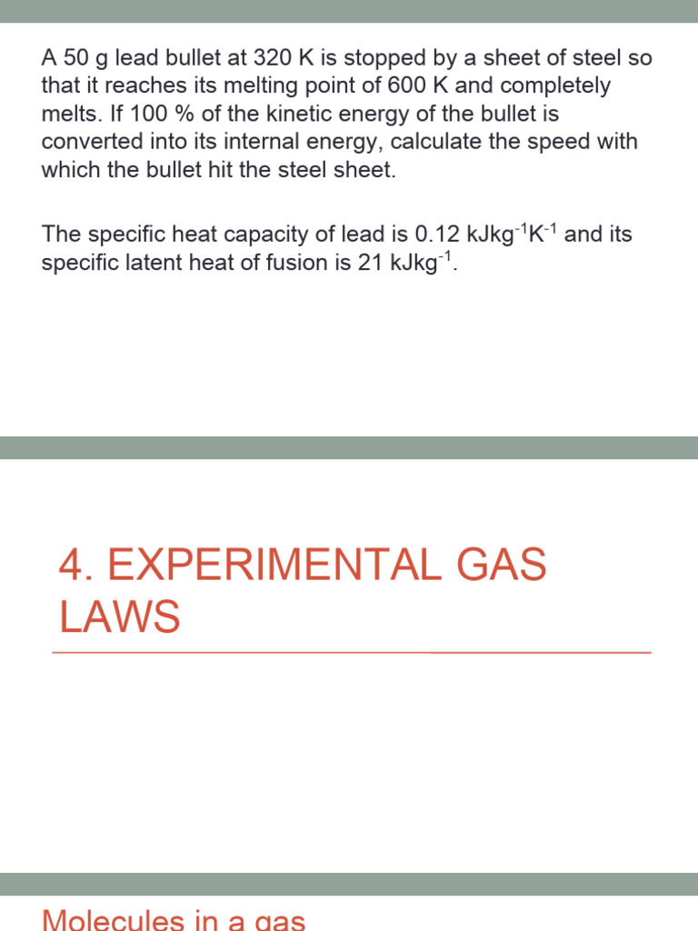 experimental gas laws | PDF | Gases | Temperature
