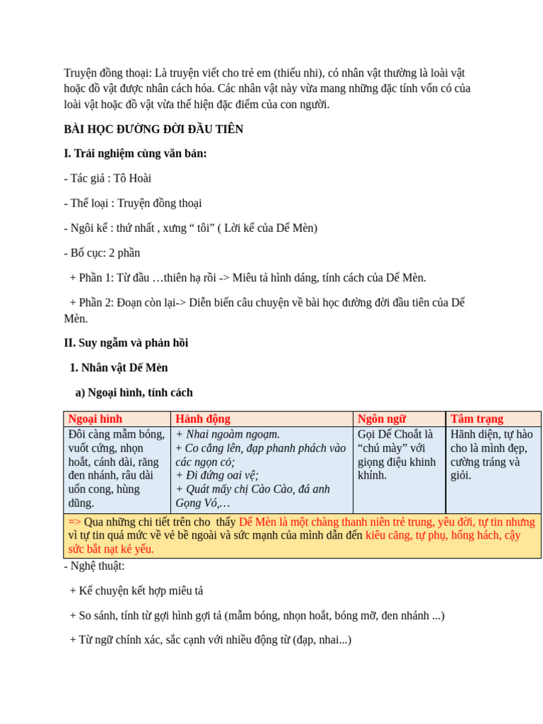 Dế mèn | PDF