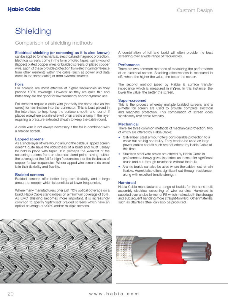 Comparison of Shielding Methods | PDF | Wire | Electrical Components