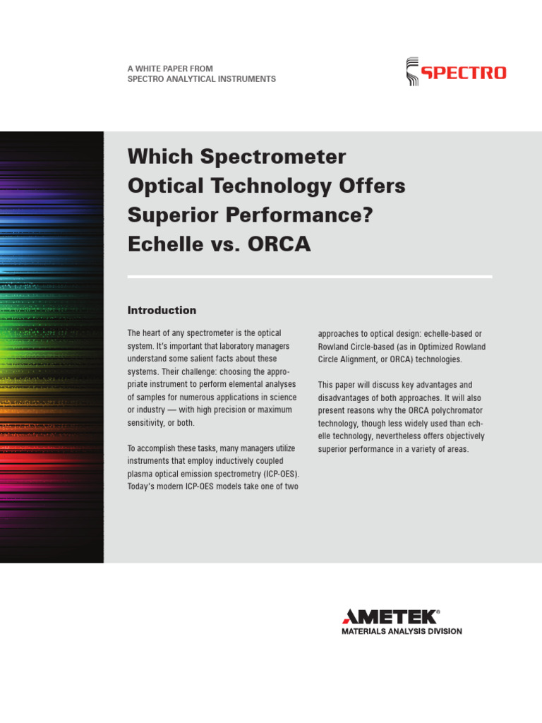 Spectro - Echelle Vs ORCA | PDF | Emission Spectrum | Optics