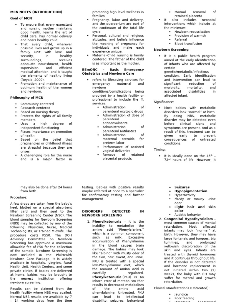 Maternal and Child Nursing 1 | PDF | Pregnancy | Prenatal Development