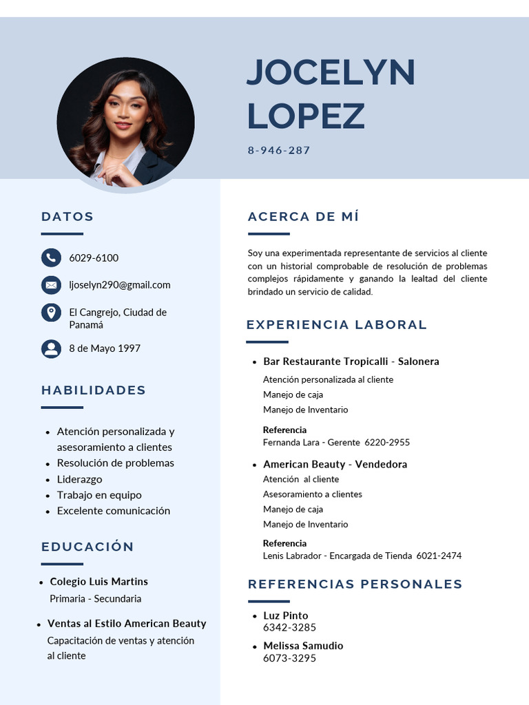Currículum Vitae CV de Jocelyn Lopez.pdf | PDF