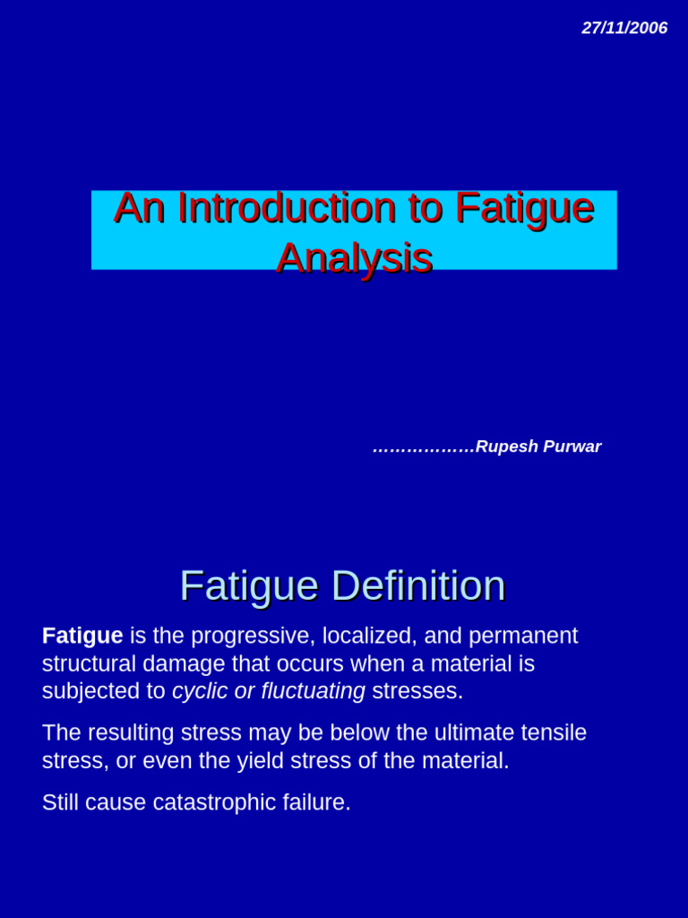 Fatigue TNS | PDF | Fatigue (Material) | Stress (Mechanics)