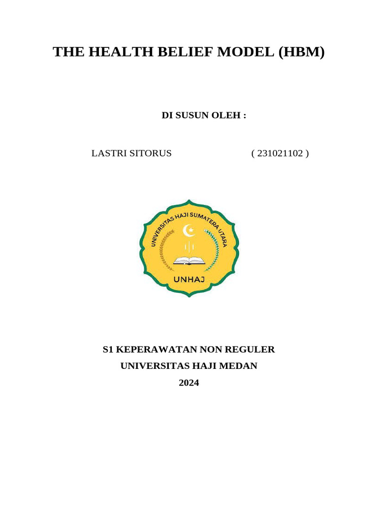 The Health Belief Model HBM | PDF