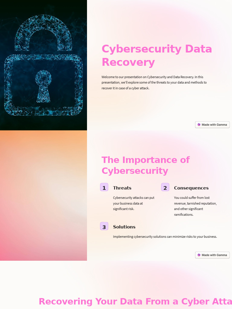 Cybersecurity Data Recovery | PDF | Security | Computer Security