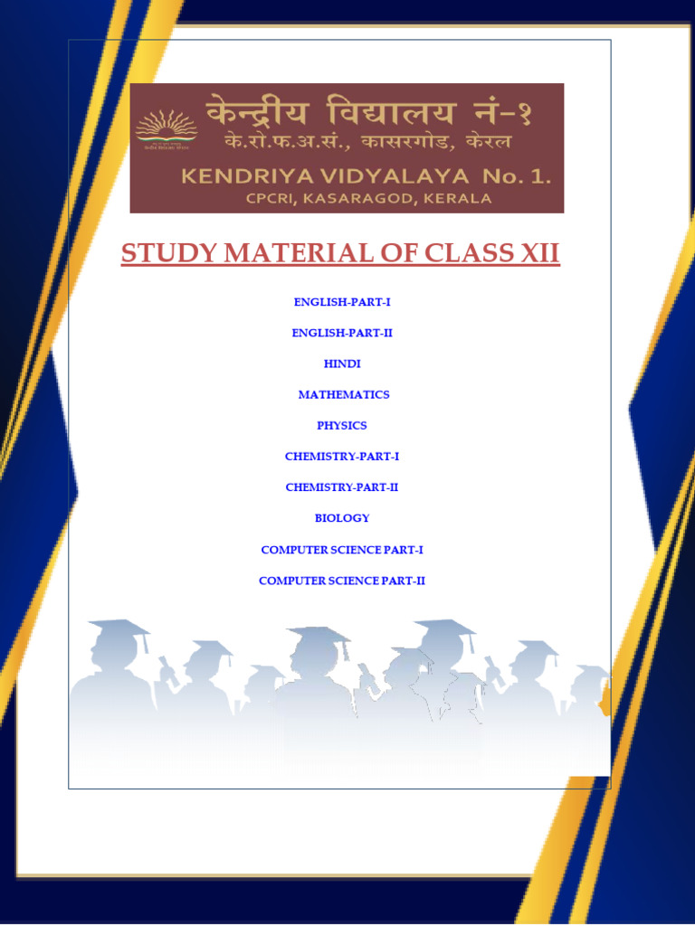 Class Xii Study Material Final | PDF