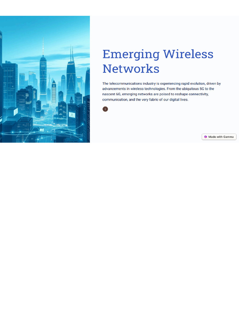 Emerging Wireless Networks | PDF