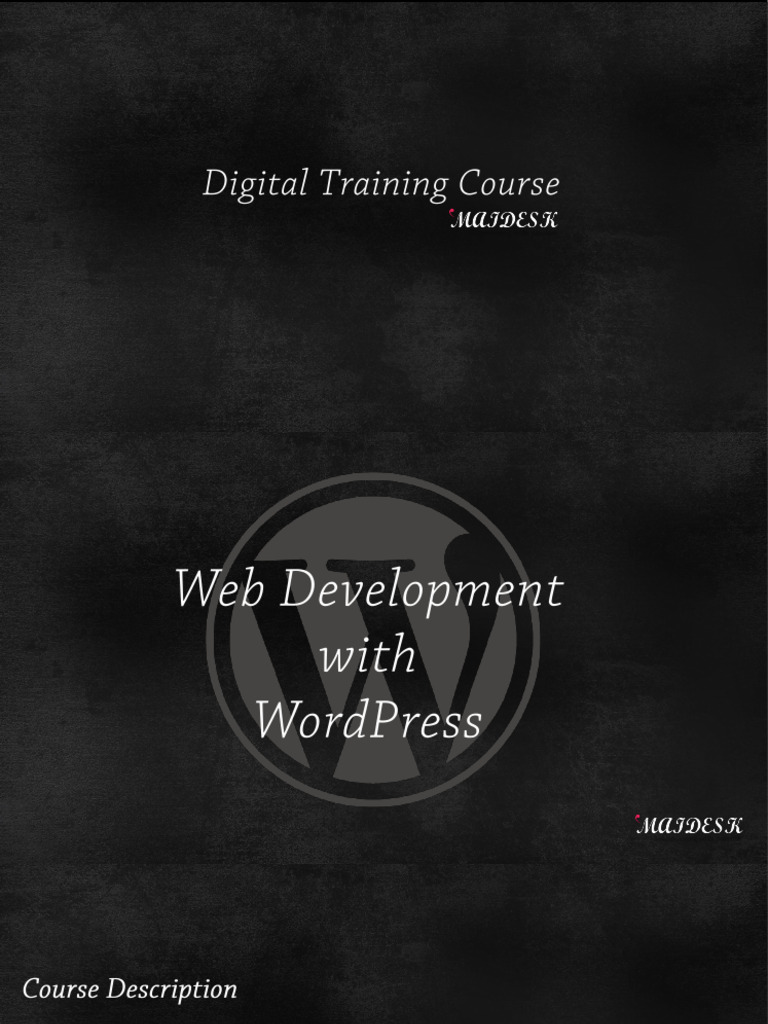 WordPress Course: Build Your Website | PDF | Word Press | Html