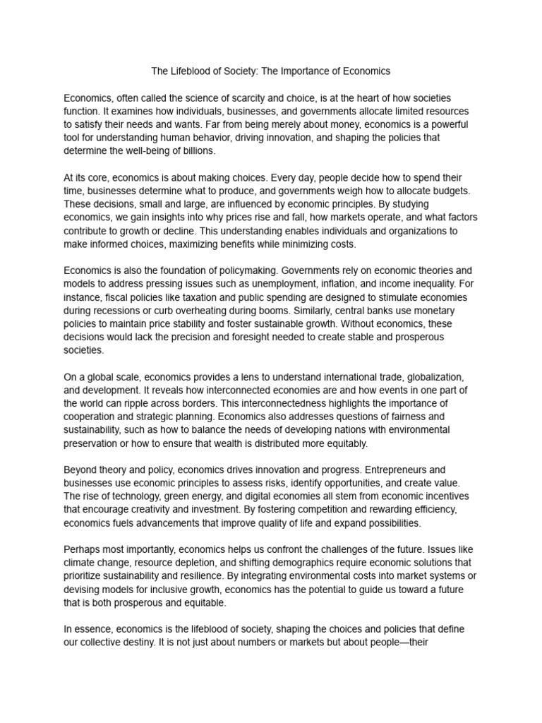 Economics | PDF | Economics | Sustainability