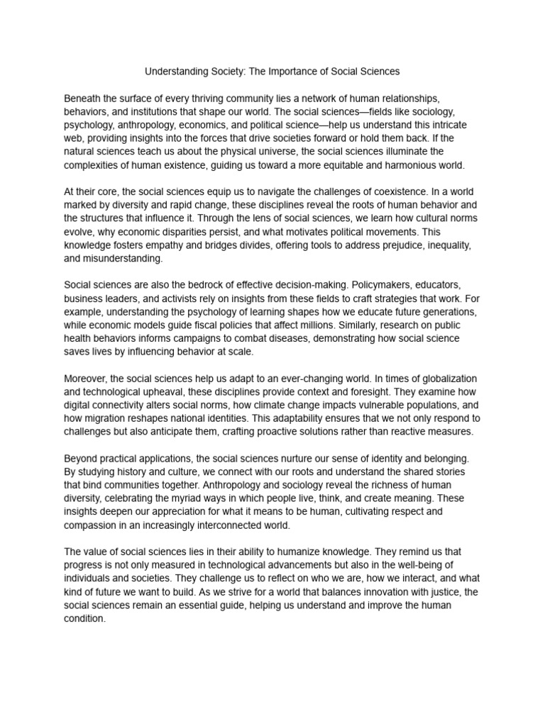 Social Sciences | PDF | Social Sciences | Science