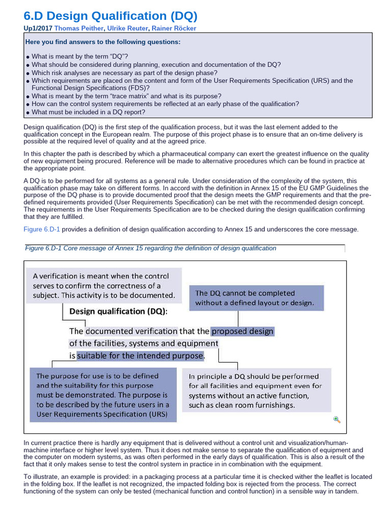 6.D Design Qualification (DQ) | PDF | Risk | Risk Management