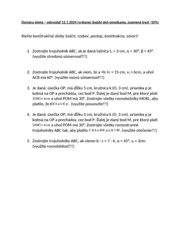 Domáca Úloha Sexta A | PDF