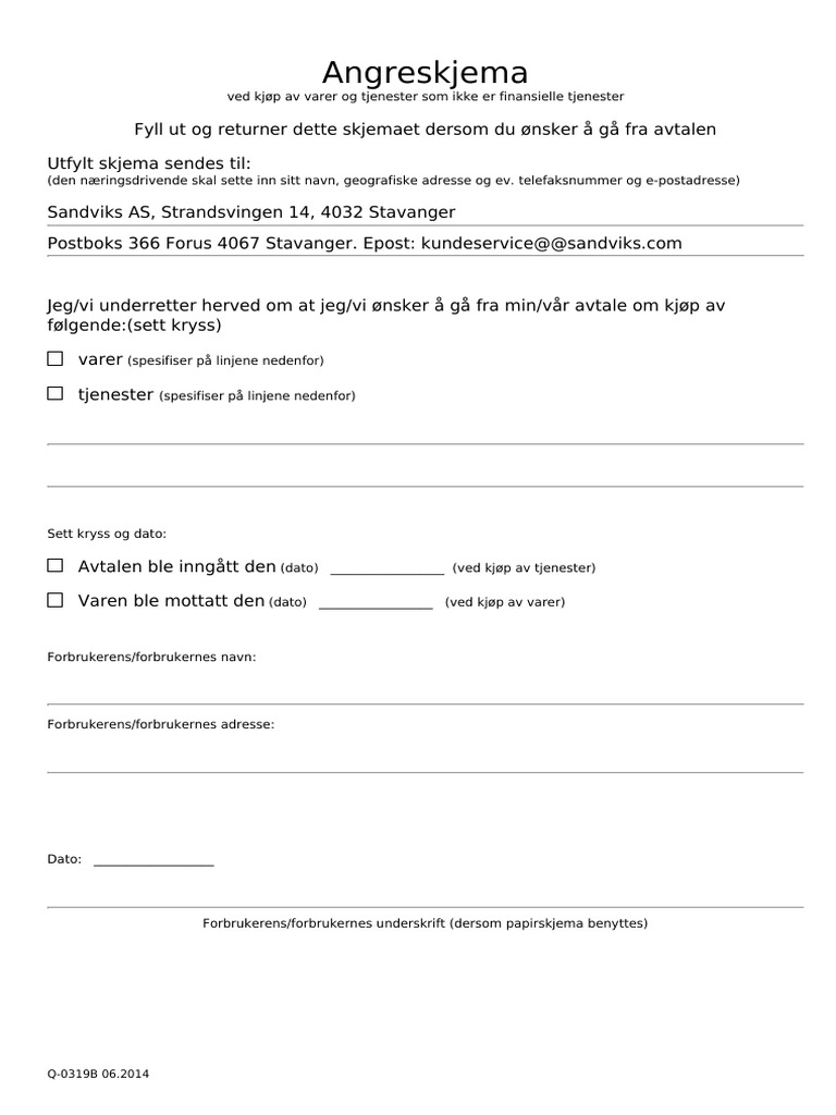 angreskjema refuz | PDF