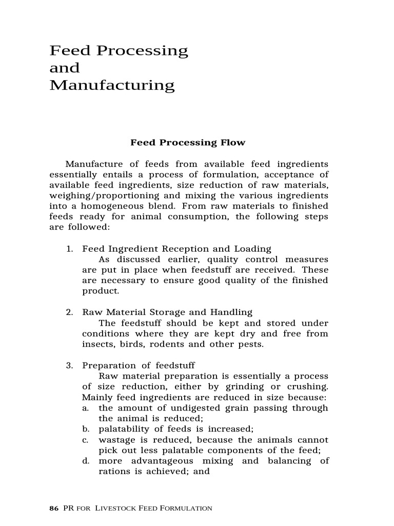 PR Livestock Feed Formulation - Beta - 355582 1 1 | PDF | Mill ...