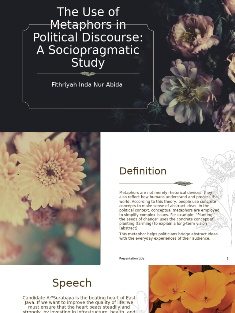 The Use of Metaphors in Political Discourse | PDF | Metaphor | Sustainability