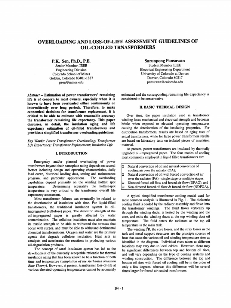 Overload.pdf | PDF | Transformer | Thermal Insulation