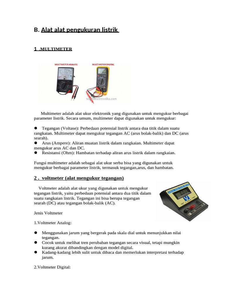 Alat alat pengukuran listrik.docx aidil gusfa syahputra (1) | PDF