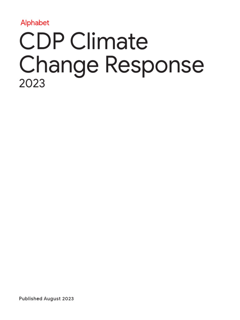 Alphabet 2023 CDP Climate Change Response | PDF | Renewable Energy | Sustainable Energy