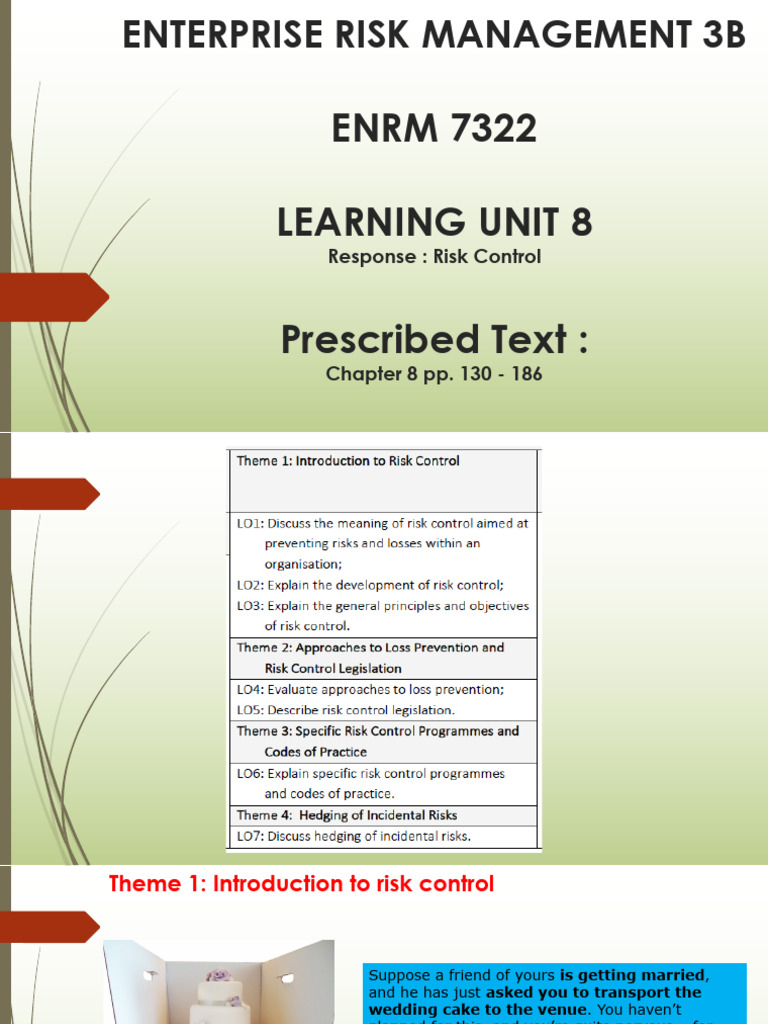 Lu8 Ch8 Risk Response Risk Control | PDF | Risk | Occupational Safety And Health