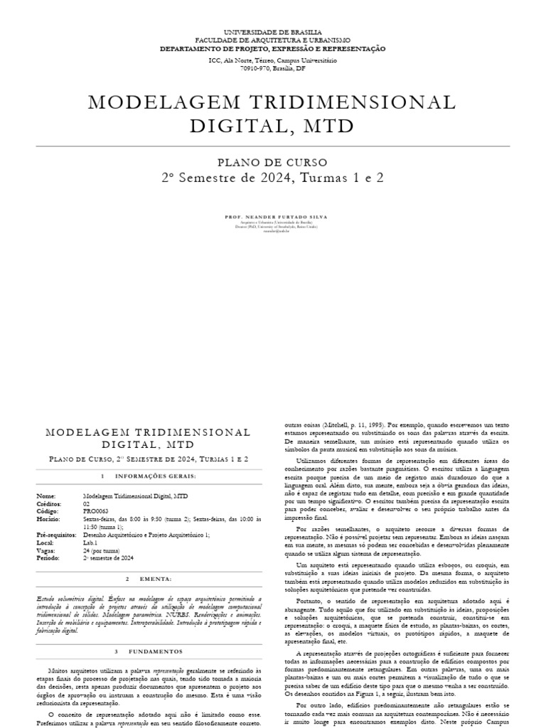 Plano - de - Curso - MTD - 2 - 2024 - Turmas 1 e 2 | PDF | BIM