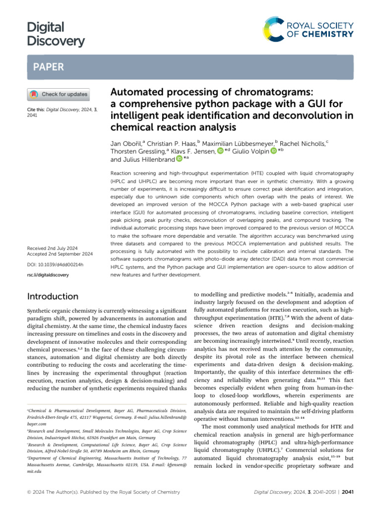 Automated_processing_of_chromatograms_a_comprehens | PDF | High ...