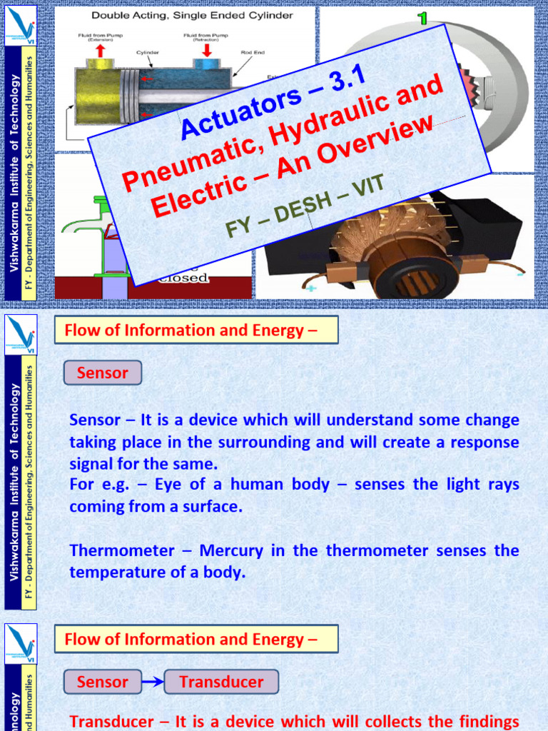 3.1 - Overview of Actuators | PDF | Electric Motor | Actuator