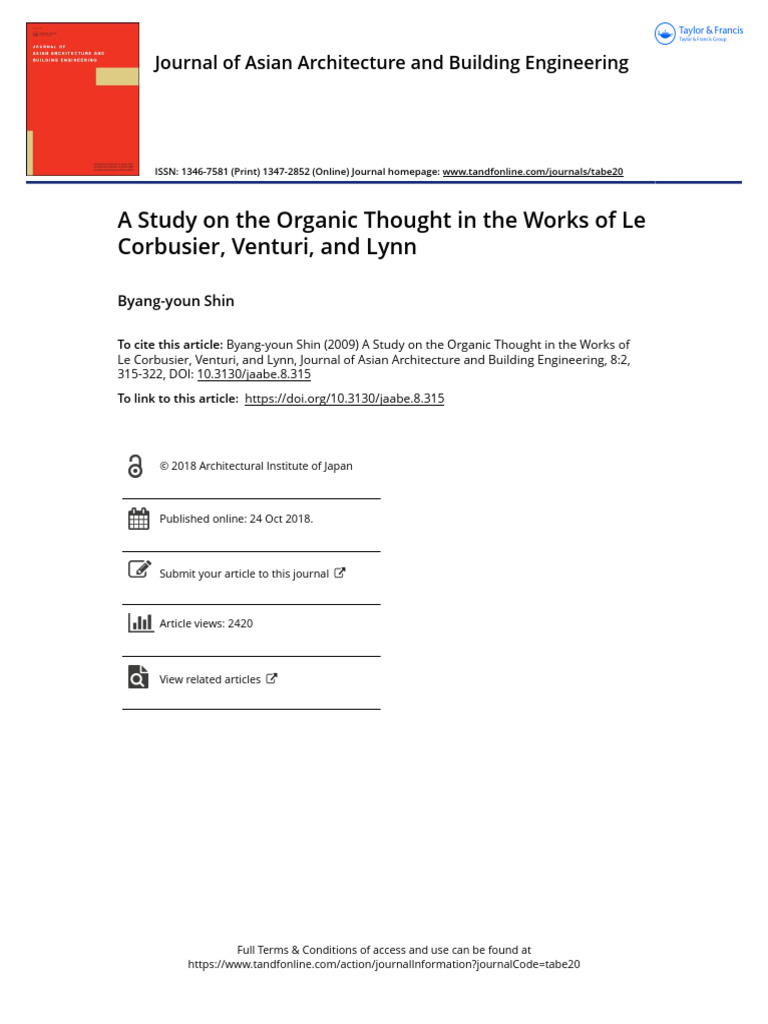 A Study On The Organic Thought in The Works of Le Corbusier Venturi and Lynn | PDF | Symmetry ...