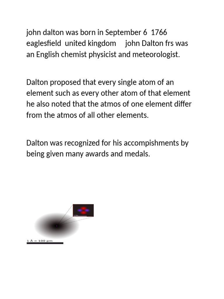 John Dalton: Pioneer of Atomic Theory | PDF