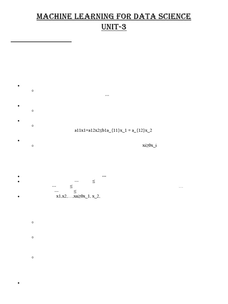 Machine Learning for Data Science Unit-3 | PDF | Personalized Medicine ...