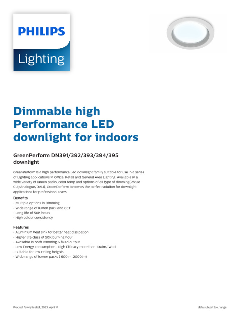 Localized Commercial Leaflet GreenPerform DN391 392 393 394 395 ...
