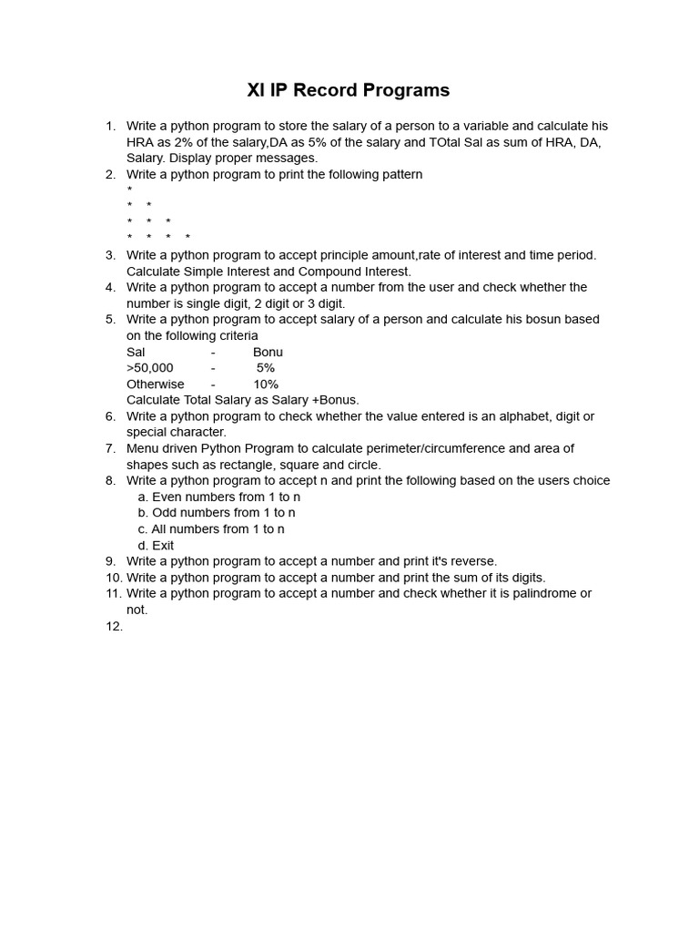 XI IP Rough Record PGM | PDF