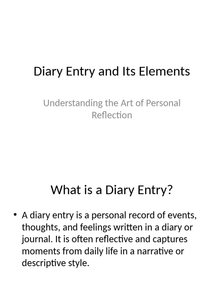Diary_Entry_Presentation | PDF