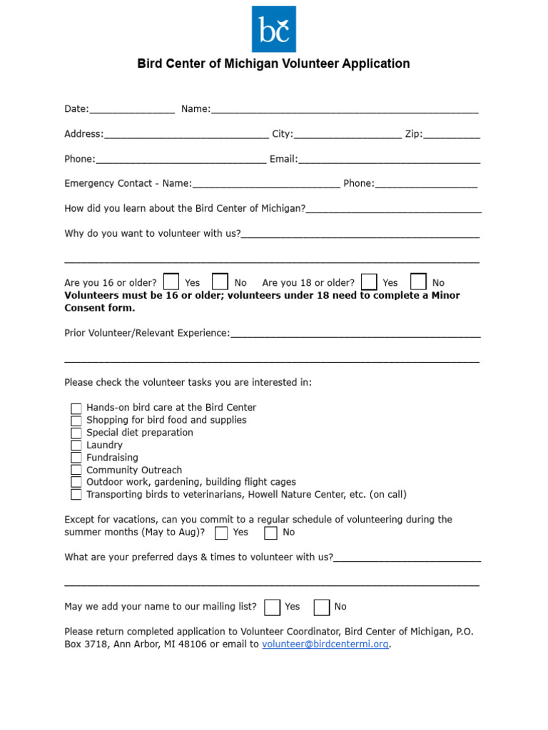 2022-BCM-Volunteer-Application | PDF