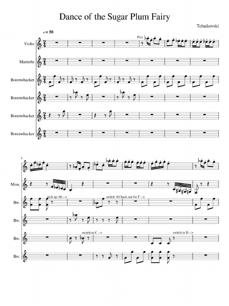 Dance of the Sugar Plum Fairy - For Boomwhackers | PDF