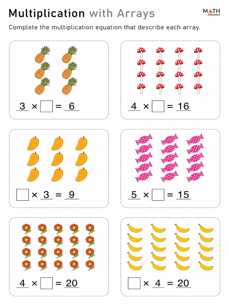Multiplication-with-Arrays-Worksheets-for-2nd-Grade | PDF