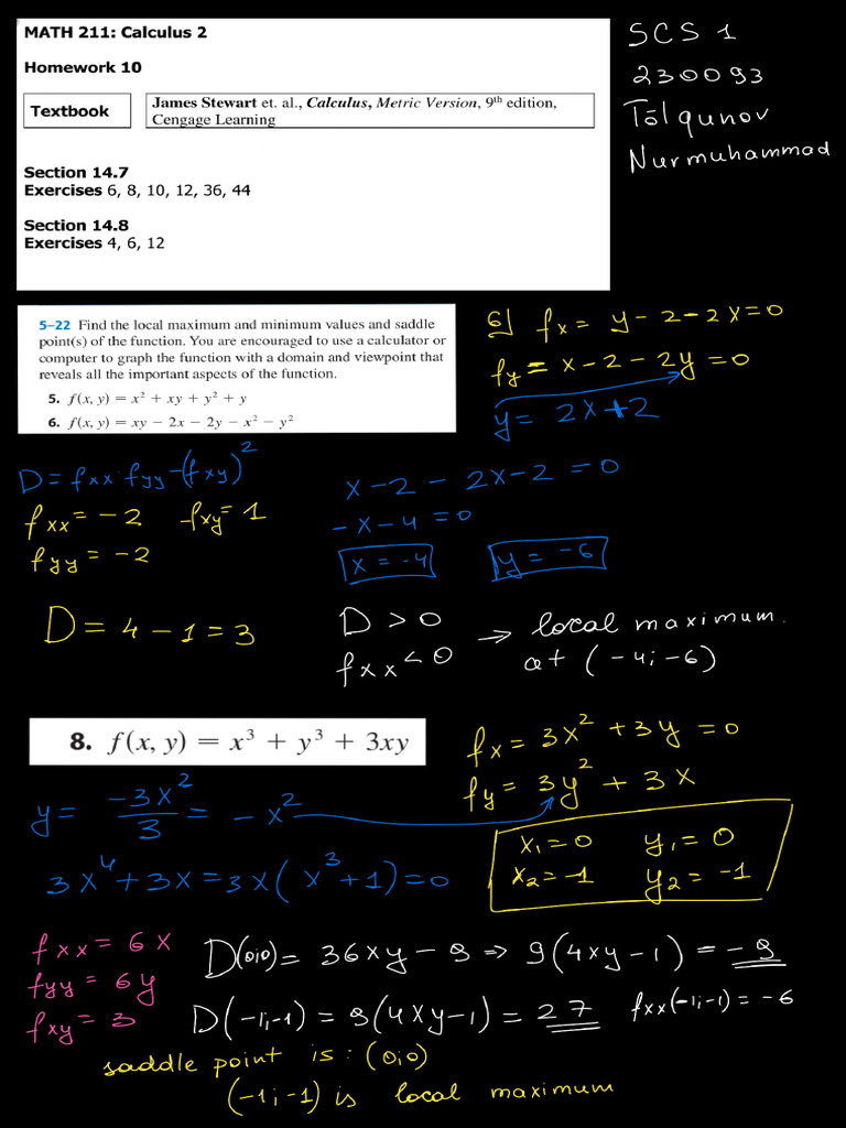Calc hw10 | PDF