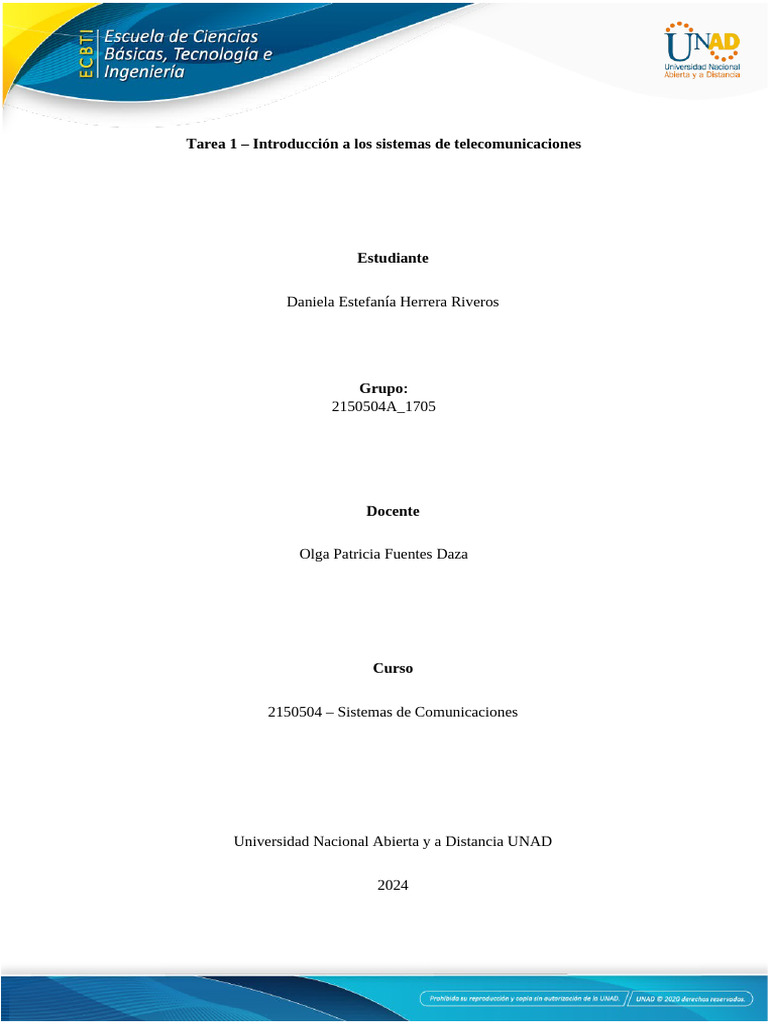 Plantilla - Tarea - 1 - Sistemas de Comunicaciones | PDF | Estilo apa | Tecnología de ...