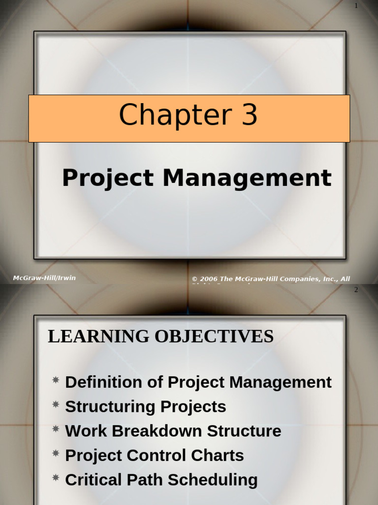 POM-chap003 Project MGT | PDF | Project Management