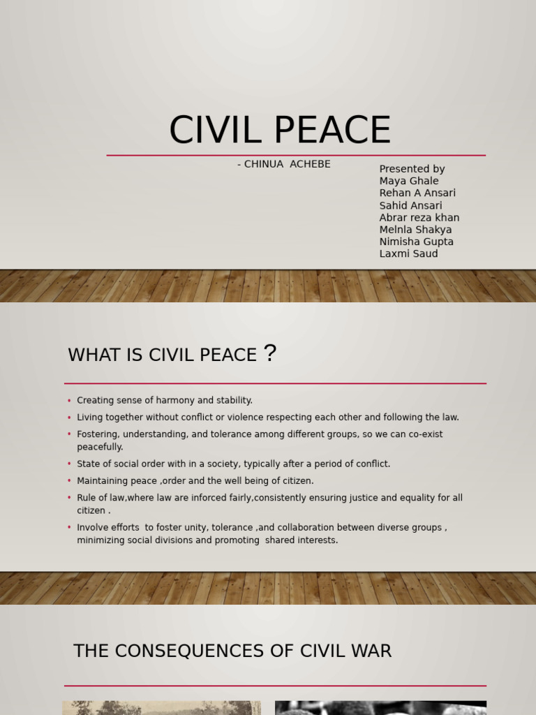 Civil Peace [Autosaved]-1 | PDF | Nigeria