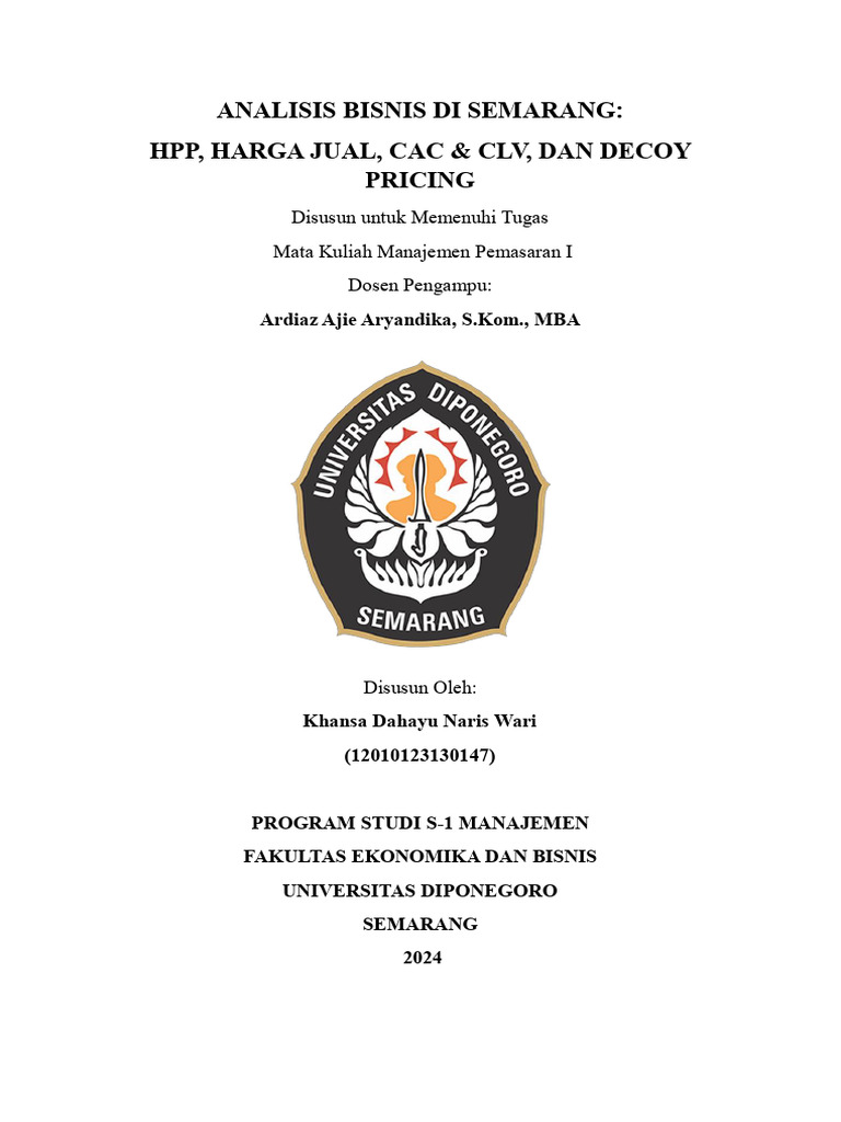 Khansa Dahayu Naris Wari - 12010123130147 - 2023 - Formulir Pendaftaraan ODM 2024 | PDF