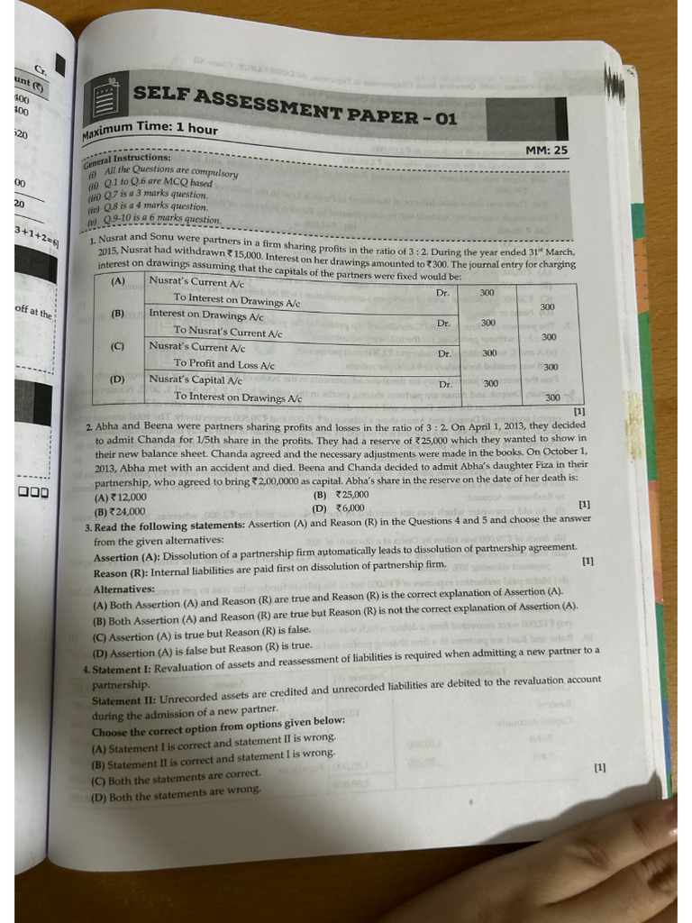 Self assessment paper Partnership | PDF