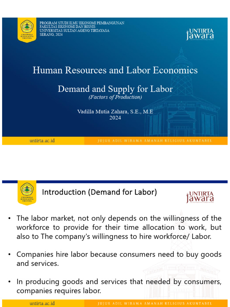 3.4-Demand and Supply For Labor (Factors of Production) | PDF | Labour ...