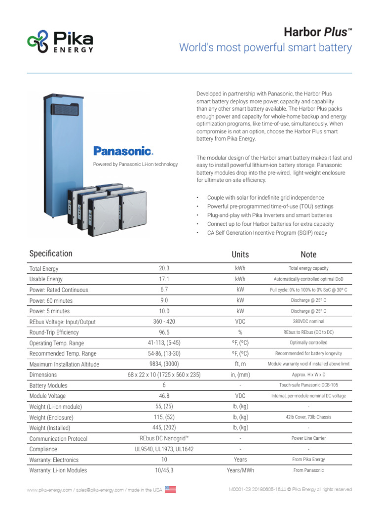 MC0001-22 Harbor Plus Smart Battery | PDF | Lithium Ion Battery | Electrical Engineering