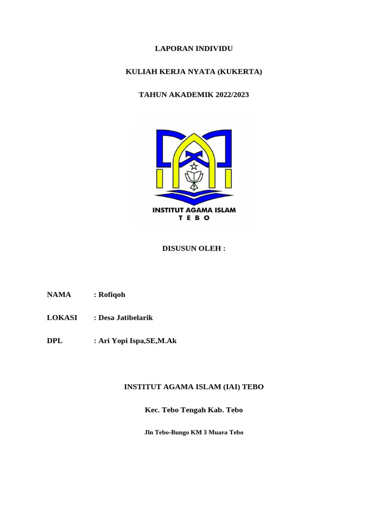 LAPORAN INDIVIDU Rofiqoh | PDF