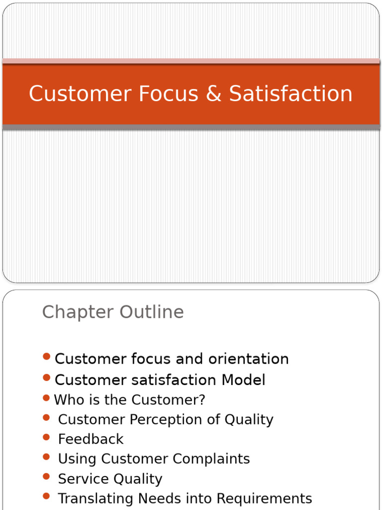 2 Customer Focus Satisfication | PDF | Employee Retention | Customer